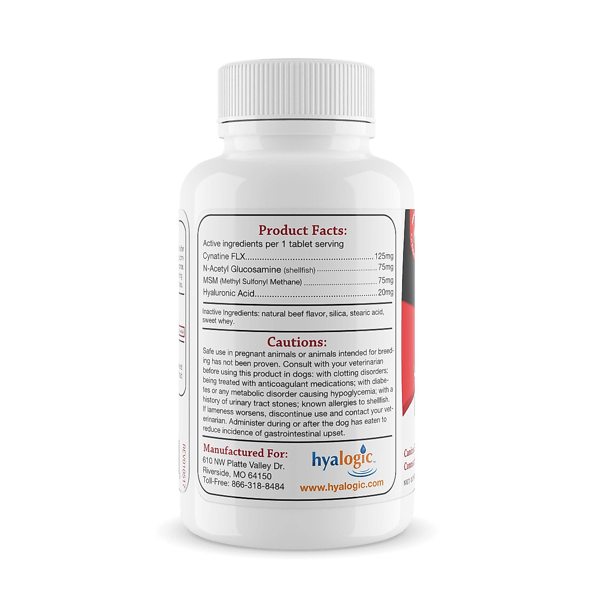 Hyalogic Pro Advanced HyaFlex for Dogs – Amazing Joint Support Supplement for Your Buddy – 30 Beef Flavored Wafers - Dog Joint Supplement w/Hyaluronic Acid, Glucosamine, MSM & Cynatine (30 Tablets)