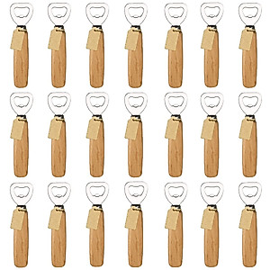 Sanpink Bartender Bottle Openers, Beer Bottle Openers, Cider, Soft Drinks -Wood Handle Handheld (set of 21)