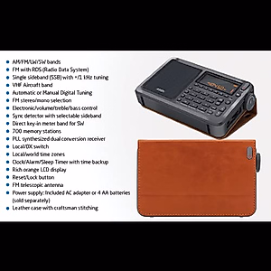 Eton - Elite Executive AM/FM/Aircraft Band/SSB/Shortwave Radio, Radio Data System (RDS), 700 Presets, Single Side Band, Clock and Sleep Timer, Shortwave and Longwave, Commitment to Preparedness