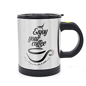 AZFUNN Self Stirring Coffee Mug - Self Stirring, Electric Stainless Steel Automatic Self Mixing Cup and Mug- Cute & Funny, Best for Morning, Travelling, Home, Office, Men and Women