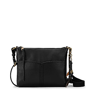 The Sak unisex adult Women's Alameda Leather Crossbody Handbag, Black, One Size US
