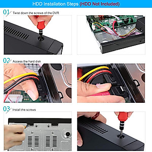 8CH 1080P 5-in-1 HD Analog Hybrid DVR&NVR Support 5MP IP Camera+1080P AHD/TVI/CVI Camera & Analog Camera Standalone DVR CCTV Surveillance Security System Video Recorder(No Hard Driver)