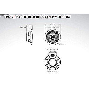 Furrion 5" 30 Watts Outdoor Marine Speaker with Mount - Black - FMS5B