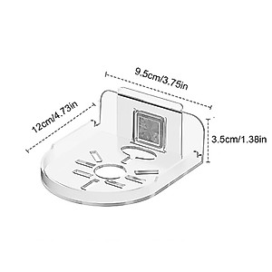 3 Packs Camera Wall Shelf Heavy Duty Adhesive Floating Shelf for Security Camera,Baby Monitor,Mini Speaker Wall Space Bracket（Clear）