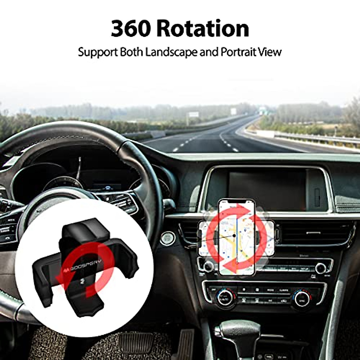 GOOSPERY [2-Pack] Universal Car Phone Mount with Air Vent Clip Hands Free Cradle Holder for Automobile Compatible with iPhone, Galaxy, Huawei, Xiaomi, Google, OnePlus, and Most Smartphones