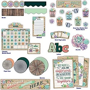 Teacher Created Resources Rustic Bloom Classroom Kit (32404)