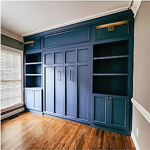 Tlongxia Murphy Bed Kit DIY Hardware with Coarse Gas Bumper Spring Frame Mattress Concealed for Semi-Automatic Foldable Cabinet Closet Bed Room Study Easy to Install (Vertical, Full)