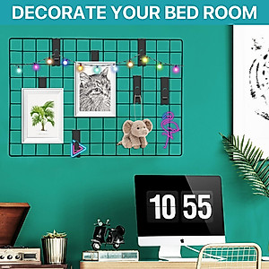 Supkiir Metal Grid Wall Hooks, 50Pcs Black L-Shaped Hooks for Picture Hanging, Display Grid Wall Panel Accessories, 10lbs Weight Capacity, Offices, Kitchen Decoration