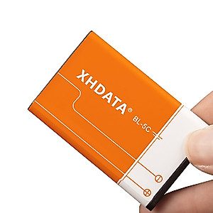 XHDATA BL-5C Battery 3.7V 1500mAh Rechargeable Battery Large Capacity for Radio for Home with Current Protection (2 Pieces)