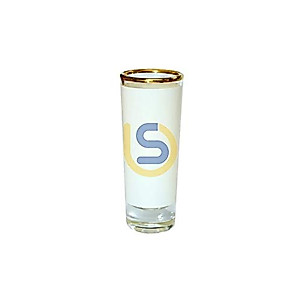 12 Pieces 1.5oz Sublimation Blank Long Shot Glass Bar drink alcohol Tequila Brandy with Golden Rim (4'' x 2'')