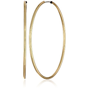 GUESS "Basic" Gold Large Endless Hoop Earrings