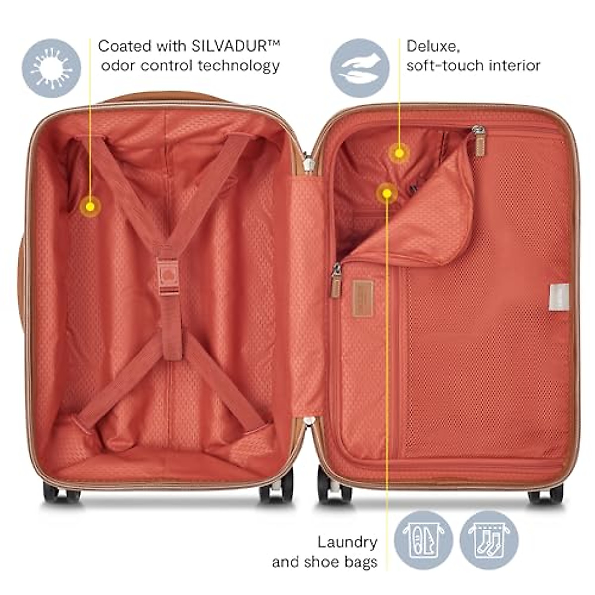 DELSEY PARIS Chatelet Air 2.0 Hardside Luggage with Spinner Wheels, Angora, Carry on 20 Inch