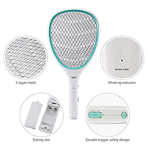 Faicuk 2 Pack Bug Zapper Racket Electric Fly Swatter