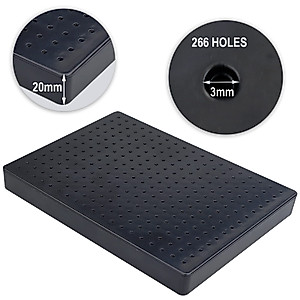 LAMXD Model Painting Stand Base (19 x 14 Holes) and 26PCS Alligator Clip Sticks Set (with Rubber Tips) Modeling Tools for Airbrush Spray, for Model Parts Holder (7.87 x 5.9Inch)