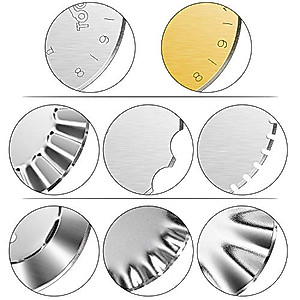 12 Pieces Rotary Cutter Blades Replacement Rotary Blades Round Trimmer Refill Blades in 45 mm Compatible with Fiskars Olfa Rotary Cutter for Quilting Cutting Sewing Crafts, 8 Types