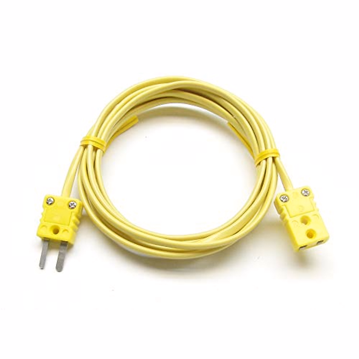 K-Type Thermocouple Extension Cable Wire with Miniature Mini Type K Thermocouple Connectors 3 ft (= 1 Yard) Long