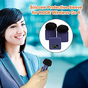 Silicone Case for RODE Wireless Go II/RODE Wireless GO 2 Wireless Microphone System, Compatible with Rode Wireless Go I & Rode Wireless Go II (Gray)