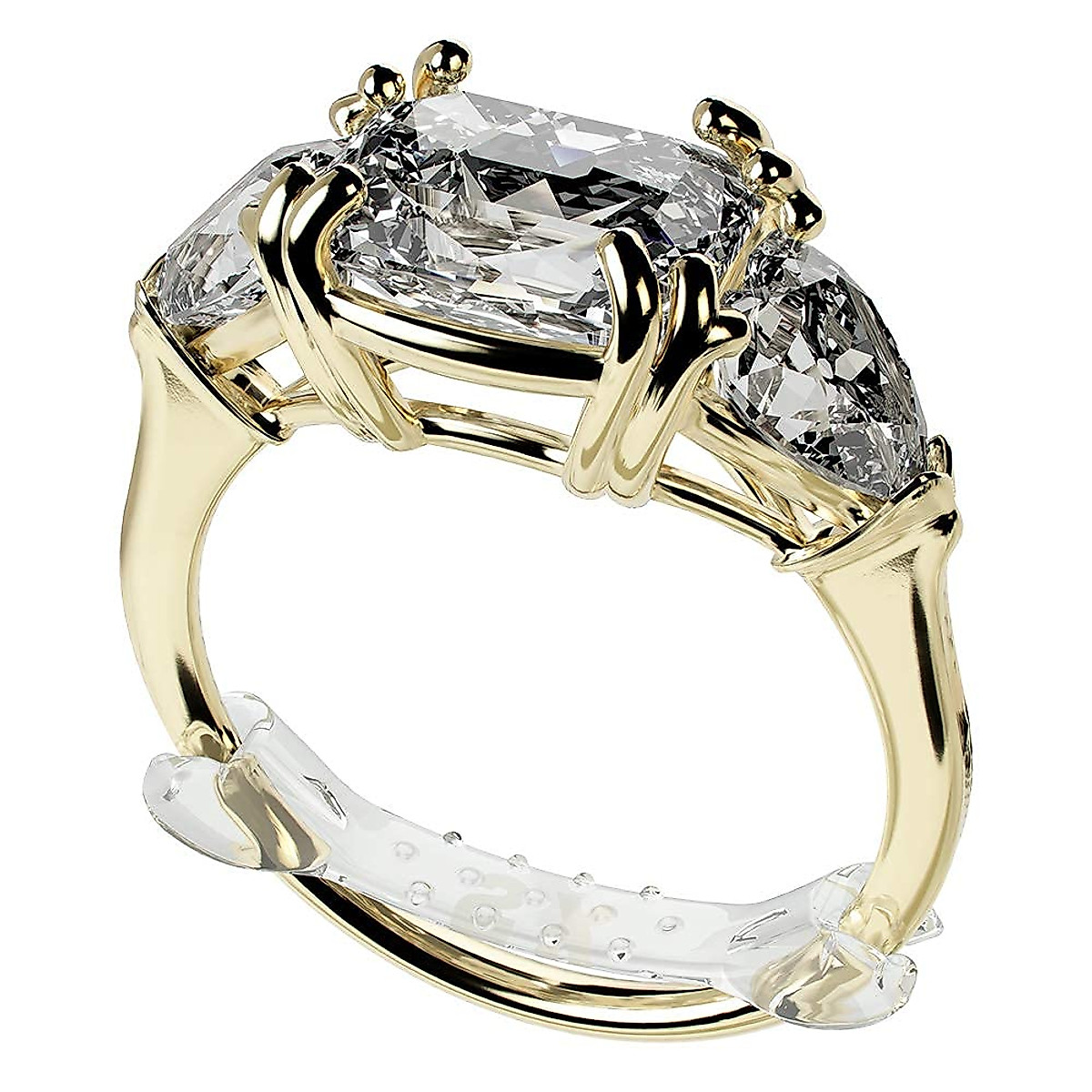 Chrome Cherry Ringo, Invisible Ring Size Adjuster for Loose Rings with 6 Sizes, Clear Ring Band Sizer Guard for Loose Jewelry, Multipack, 10 Count