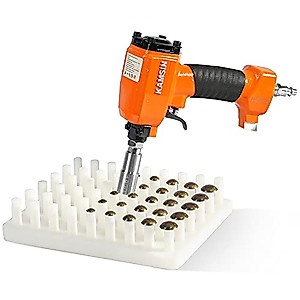 KAMSIN Pneumatic Decorative Nailer 9.60-20.30mm (3/8-Inch to 3/4-inch) Head Diameter Air Power Tack Nail Gun Finish Nailer Deco Tacks Gun for Upholstering, Sofa Leather, Furniture (1820 Deco Nailer)