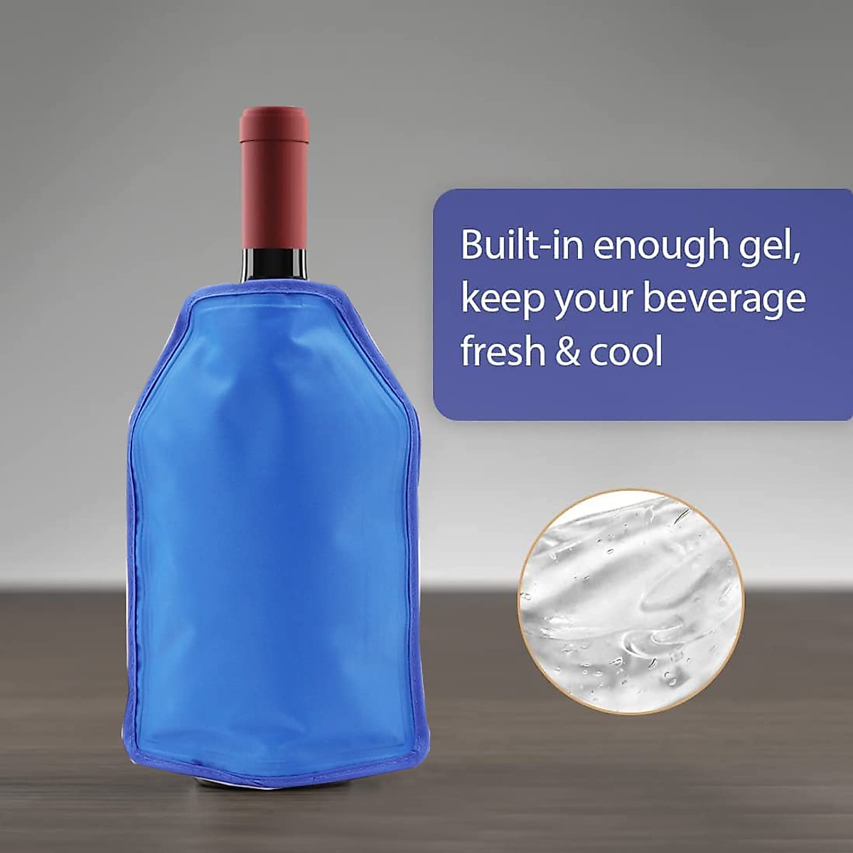 Wine Cooler | Bottle Cooler Fits 750ml and 1.5L Bottle | Wine Chilling Sleeves Ideal For Champagne Wine and Beer(2Pack)
