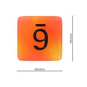 Glow in The Dark Dice Polyhedral Dice Set for RPG Farkle Bunco Teaching Math Table Board Game, Glowing Orange, 7 Pack