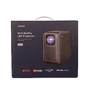 Projector 4K with WiFi Bluetooth, Netflix Licensed, Real 600 ANSI Lumen, Native 1080P Phone Projector Support Dolby Audio, Electric Focus, Auto/4P Keystone, Full Seal Compatible with Android/PC/USB