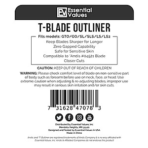 Essential Values Replacement Blades for Shaver – For Hair/Beard Trimmers, Slick Polished Finish | Made from the Finest Carbon Steel