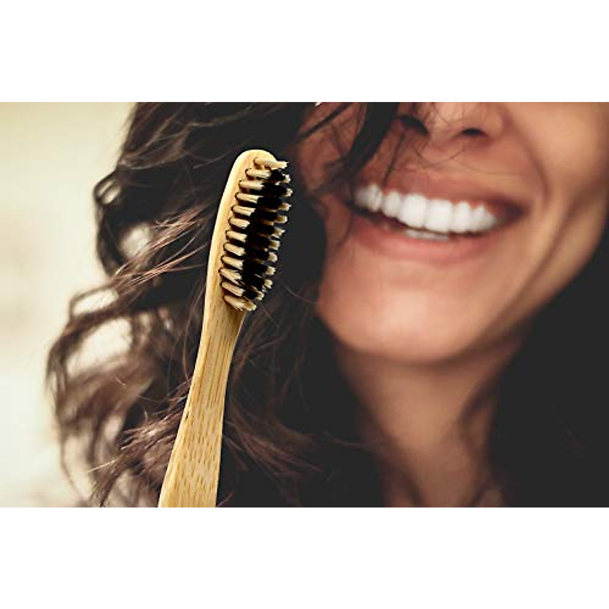 Bamboozled | Bamboo Toothbrush | Charcoal Infused BPA Free Medium Bristles | Organic & Sustainable | Biodegradable & Eco-Friendly | Set of 8 | The Natural Way to Whitening Your Teeth