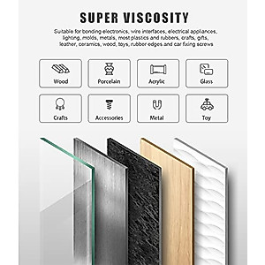 50pcs Vial Convenient Super Glue, AUMUKA All Purpose Adhesive,Instant bonding for bonding Glass, Leather, Metal, Wood, Plastic, Silicone, Rubber - 1.5g/pc