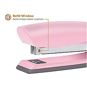 Bostitch Office Velvet No-Jam Stapler Value Kit, Includes Staples and Magnetic Staple Remover, Pink (B326-PP-VLT-PNK) (BOSB326PPVLTPNK)