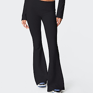 Gumipy Lounge Sets for Women 2 Piece Outfits Long Sleeve Crop Top & Flared Leggings Y2K Fall Outfits Trendy Workout Outfit Sets Cotton Jersey Collection Sweatsuits Yoga Matching Sets Tracksuit