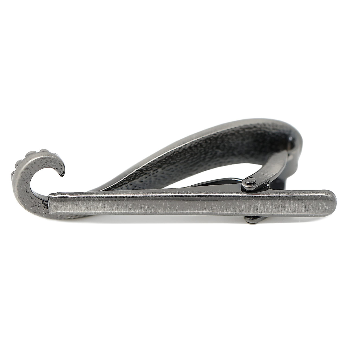 MENDEPOT Octopus Limb Tie Bar Burnished Silver Tone Octopus Limb Tie Clip In Box