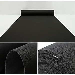 Aisle Runners Wedding Accessories Black Aisle Runner Carpet Rugs for Step and Repeat Display, Ceremony Parties and Events Indoor or Outdoor Decoration 24 Inch Wide x 15 feet Long