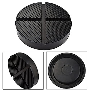 1Pcs Floor Jack Rubber Pad Universal Jack Pad Adapter Pinch Weld Side Frame Rail Protector Puck/Pad with Cross Groove Design Pinch Auto Accessories Fit for Most Cars