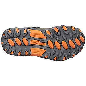 Merrell unisex child Trail Chaser Hiking Sneaker, Gunsmoke/Orange, 4 Big Kid US