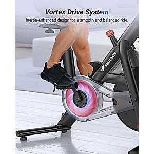 MERACH Exercise Bike, Bluetooth Stationary Bike for Home with Magnetic Resistance, Indoor Cycling Bike with 350lbs Weight Capacity, iPad Holder, TT