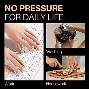 AILLSA Short Square Nail Tips - 504pcs Clear Soft Nail Tips Full Cover Gel Nails Tips Pre-shaped Acrylic for Extensions Easy for Home DIY Nail Salon 12 Sizes