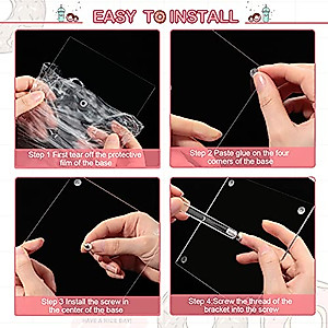 8 Pieces Acrylic Donut Stand Display Acrylic Doughnut Dessert Stand Table Clear Donut Bagel Display Clear Stand Holder Dessert Stand Table for Wedding Birthday Party, 10 inch and 15 inch