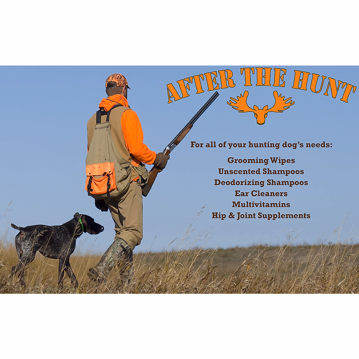 After The Hunt Advanced Hip & Joint Protection Dog Supplement with Glucosamine, Chondroitin & MSM - Inflammatory Pain Relief Chews to Help Flexibility - Bacon Flavored - Yucca & Turmeric - 120 Ct