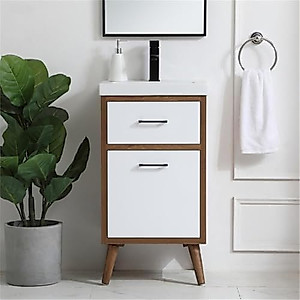 Elegant Kitchen and Bath 18 inch Bathroom Vanity Cabinet - Matte White