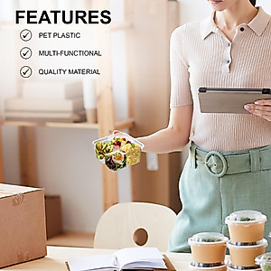 MT Products Small Plastic 4 Compartment Meal Prep Containers with Lids - Disposable Divided Compartment Bento Box for Lunch, Snacks or Travel 6 in x 6 in (15 Pieces) - Made in The USA