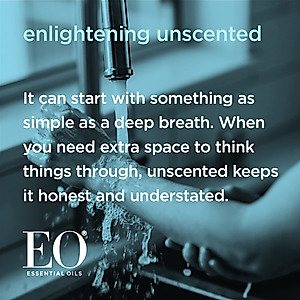 EO Liquid Hand Soap Refill, 1 Gallon, Unscented, Organic Plant-Based Gentle Cleanser with Pure Essential Oils