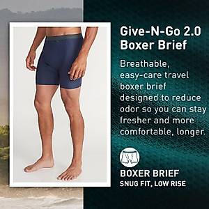 ExOfficio Men's Give-N-Go 2.0 Boxer Brief, Navy, Small