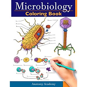 Microbiology Coloring Book: Incredibly Detailed Self-Test Color workbook for Studying | Perfect Gift for Medical School Students, Physicians & Chiropractors