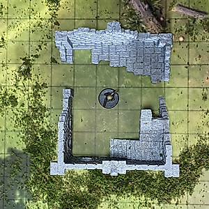 Extruded Gaming Building Ruins Set 3B