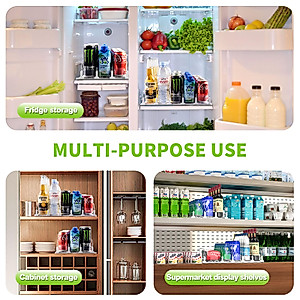Drink Organizer for Fridge, Upgraded Soda Can Dispenser for Refrigerator with Fixed Clip, Automatic Fridge Drink Dispenser Holds up to 25 Cans, 5 Row