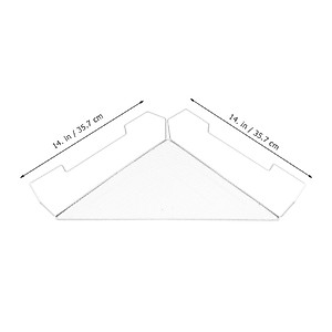 Housoutil 2PCS Corner Wall Shelf,Office Cubicle Floating Corner Shelf, Iron Desk Sundries Storage Rack Office Cubicles Hanging Corner Shelf Corner Hanging Shelf (White)