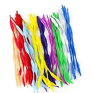 Pipe Cleaners Craft Chenille Stems with Bumps 100 pcs Multicolour Chenille Stems Pipe Cleaners Handmade DIY Art Craft Material