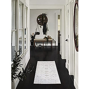 Momeni Cambridge Viscose and PES Traditional Indoor Area Rug, Grey, 3'11" X 5'5"