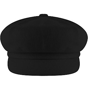 Kangol Wool Spitfire Hat for Men and Women, Extra-Large, Black